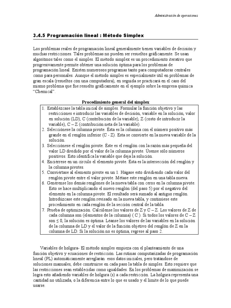 Metodo Simplex - Ejemplos | PDF