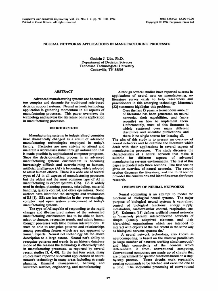 Neural_networks_applications_in_manufact | PDF | System | Artificial Intelligence
