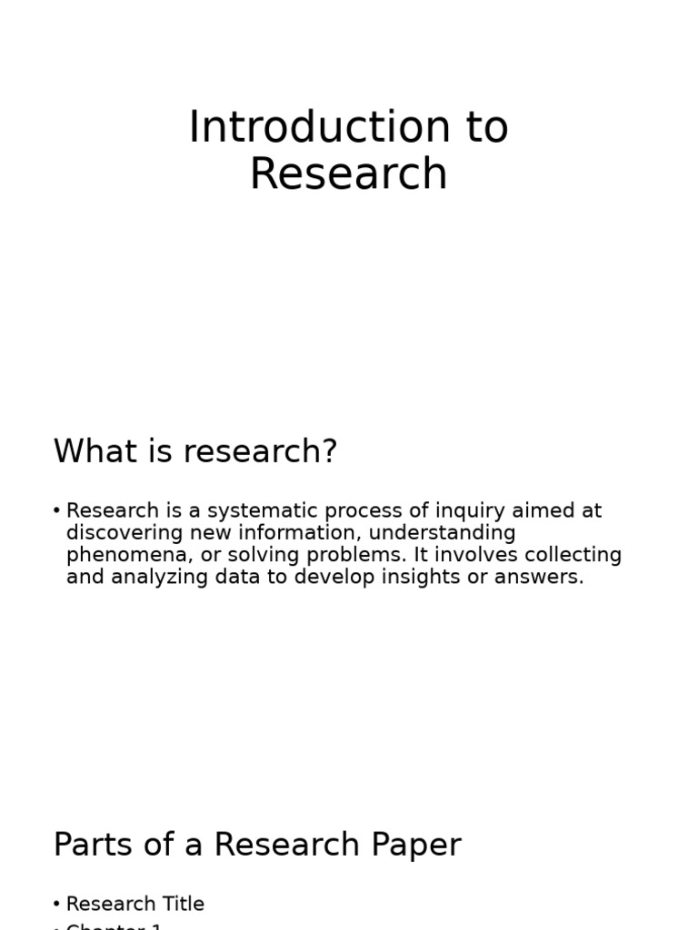 Introduction-to-Research | PDF | Methodology | Quantitative Research
