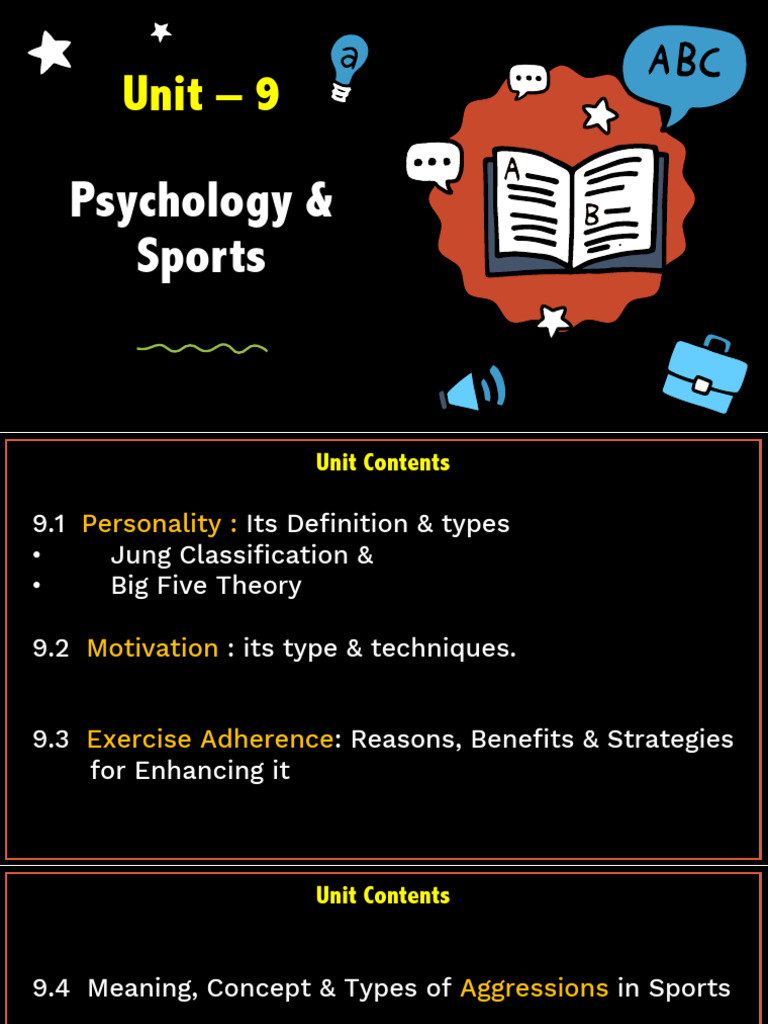 12TH Pe CH-9 Psychology and Sports | PDF | Motivation | Motivational