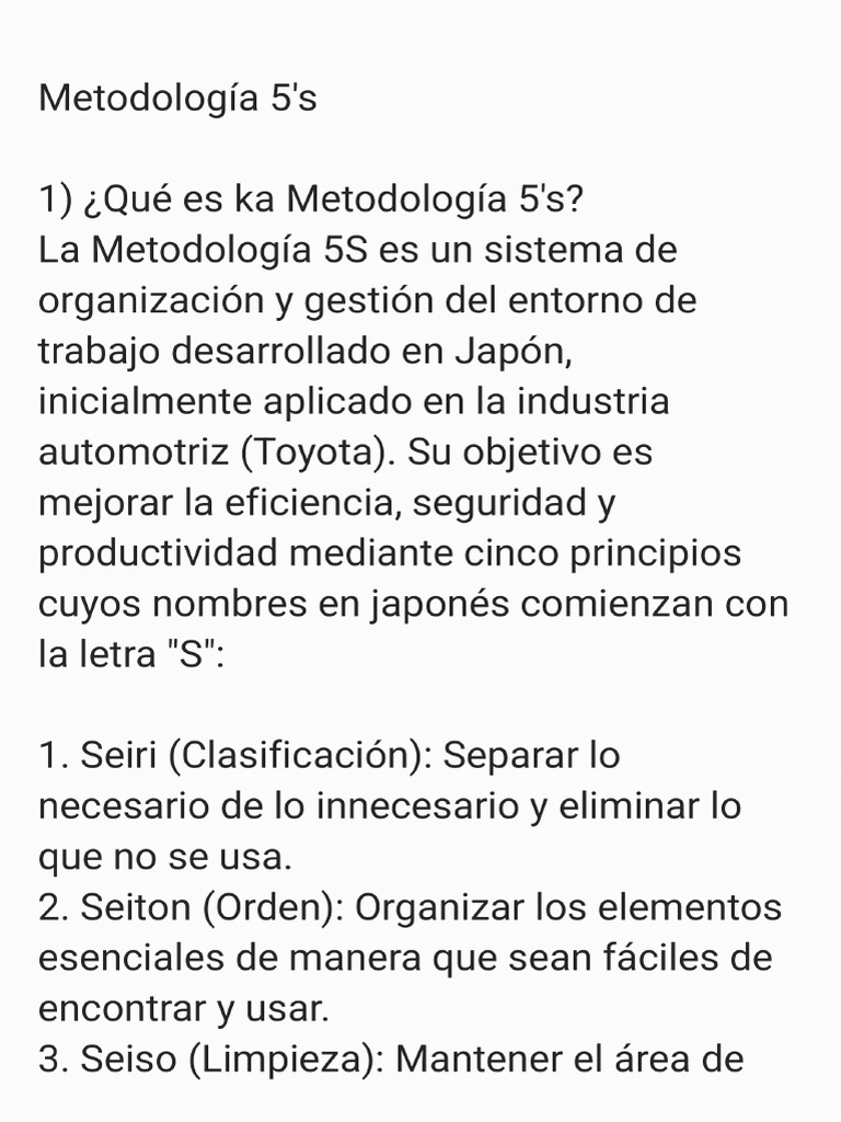 Las 5s | PDF