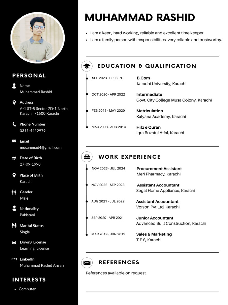 Muhammad Rashid CV | PDF