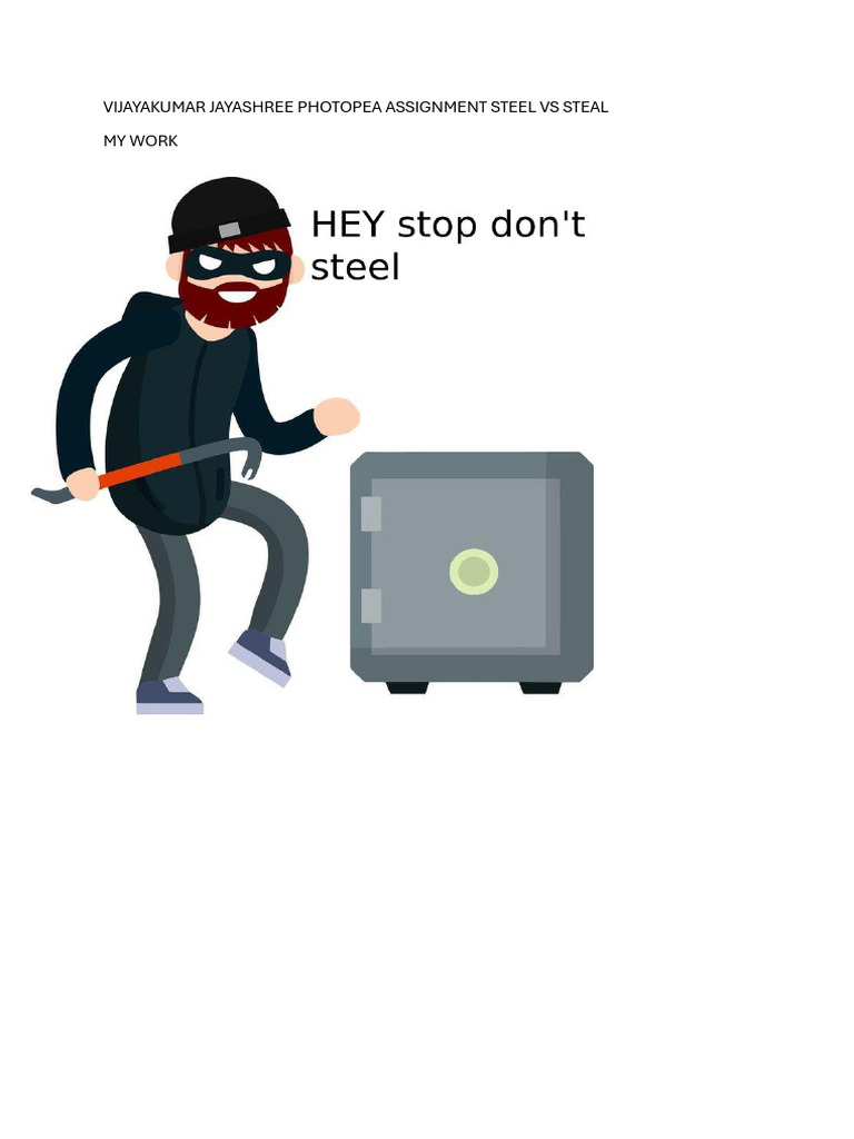 PHOTOPEA ASSIGNMENT STEEL VS STEAL | PDF