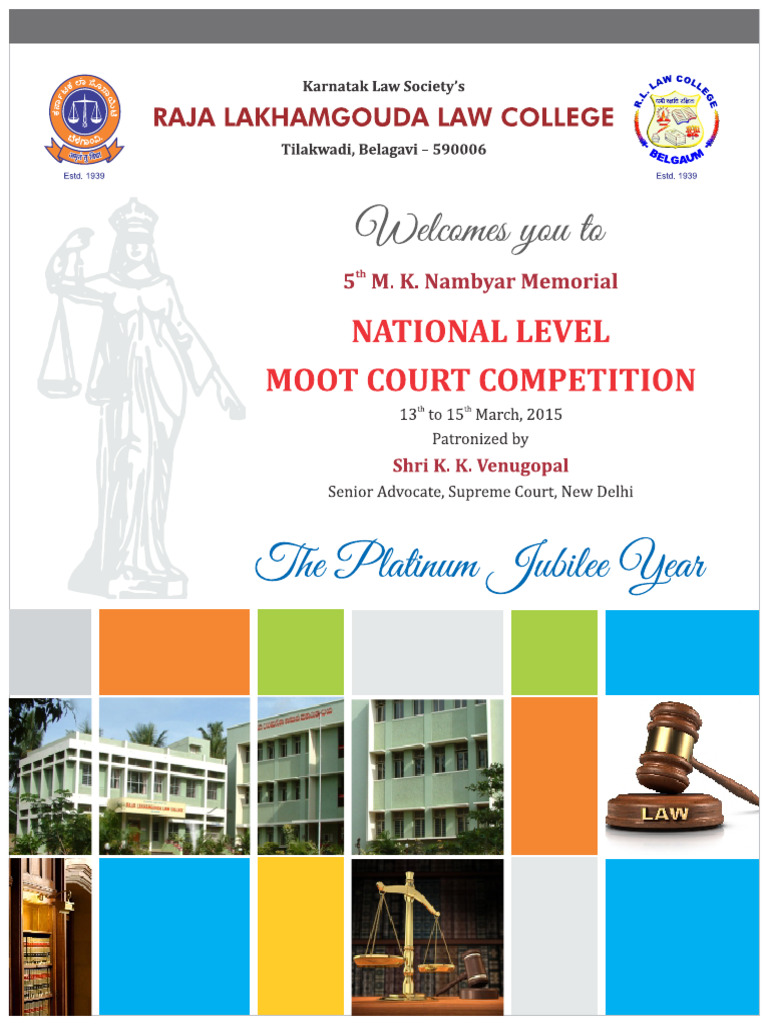 R L Law College Moot Brochure 2015 | PDF