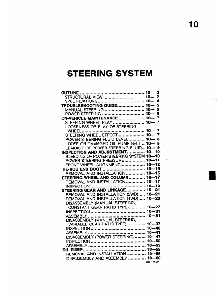 Steering System Mazda 323 | PDF