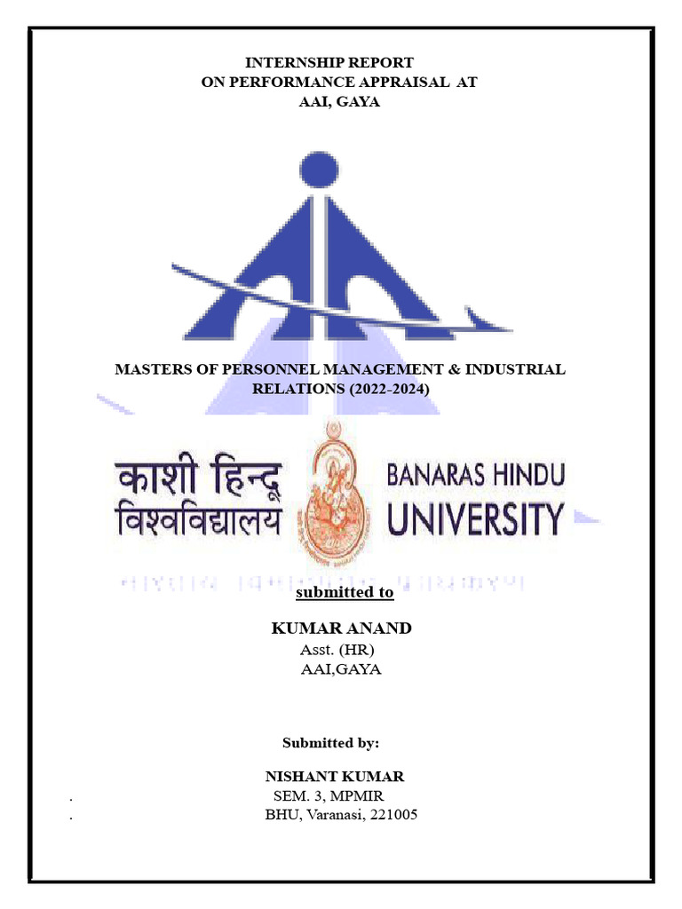 Internship Report Aai Nishant (1) Updated | PDF | Performance Appraisal | Evaluation