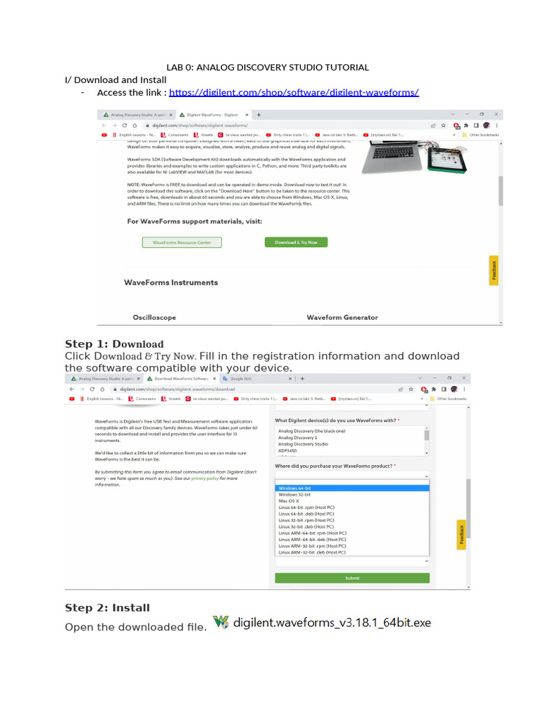 0 - Analog-Discovery-Studio-Tutorial | PDF