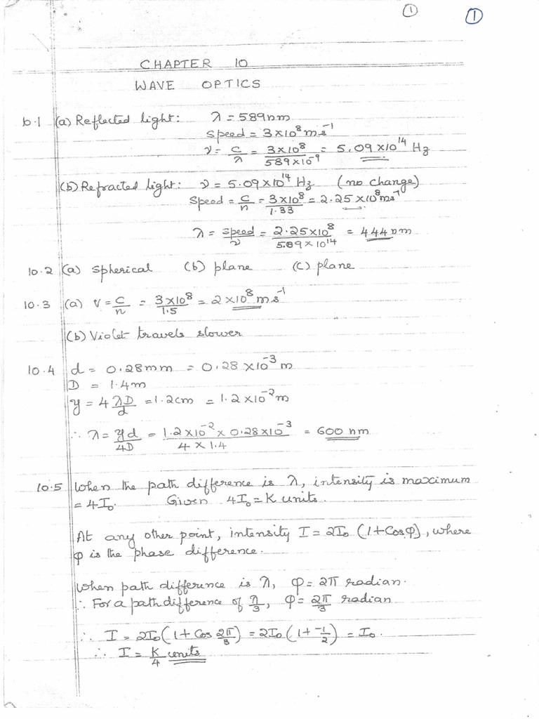 Numericals Chapter 10 | PDF