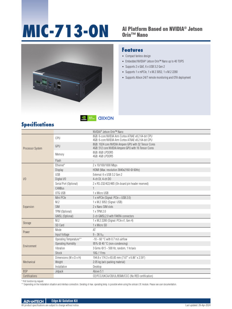 Mic 713 On - DS (042624) 20240806104029 | PDF | Usb | Computer Architecture
