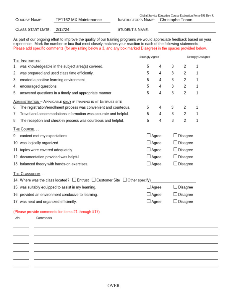 Student Eval Form TE1162 Coop Ethioipia | PDF | Education Theory | Behavior Modification