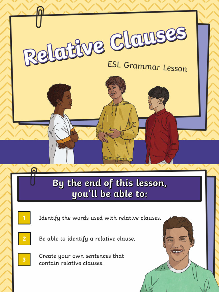 Understanding Relative Clauses in ESL | PDF | Clause | Pronoun