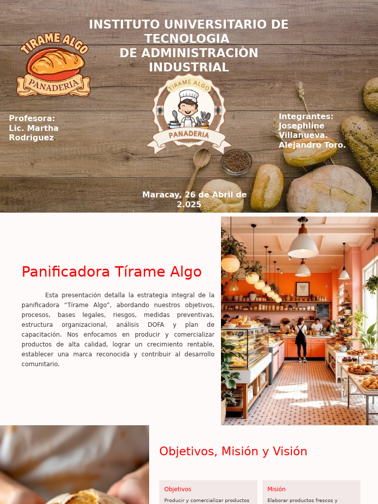 Empresa Panificadora Tirame Algo Estrategia Integral | PDF | Panes ...