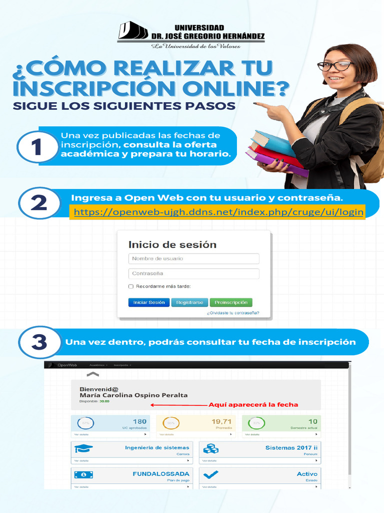 Infografía de Inscripción PREGRADO - POSTGRADO | PDF