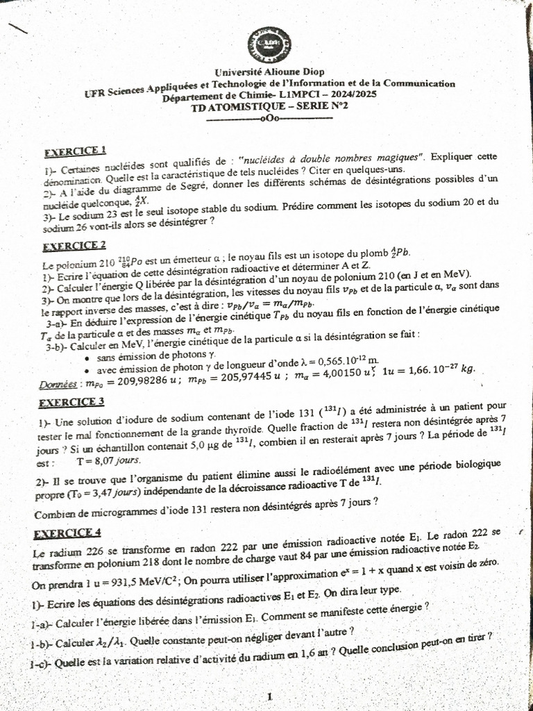 Chimie Physique 1 | PDF
