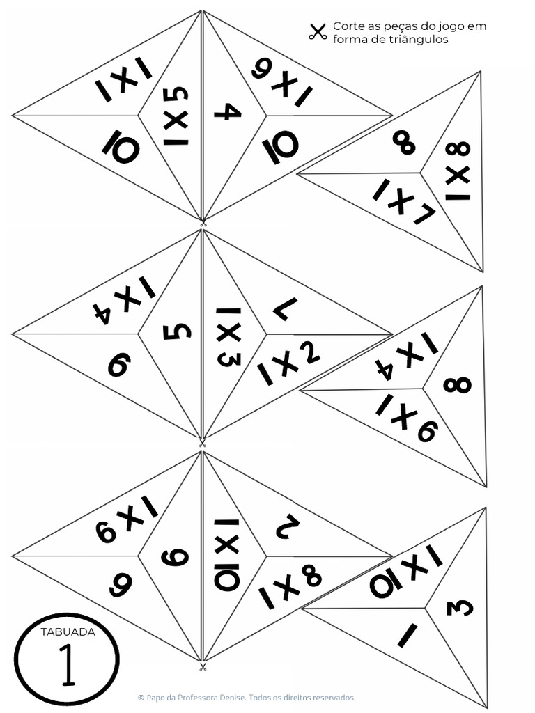 Triminó Multiplicação | PDF