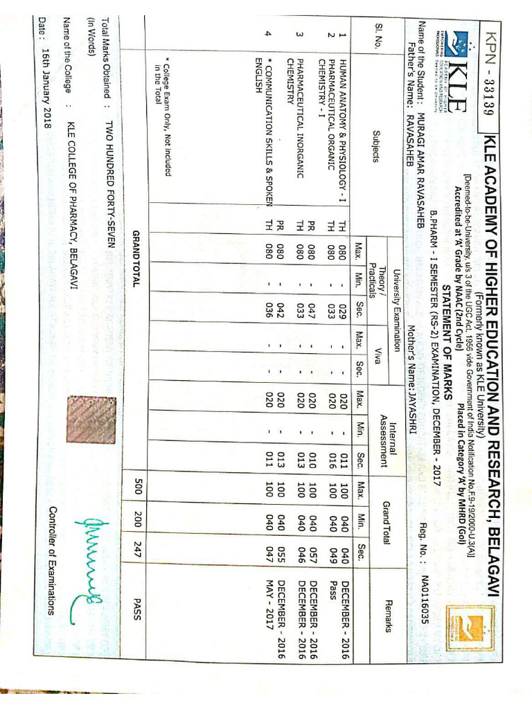 Amar Muragi Degree | PDF