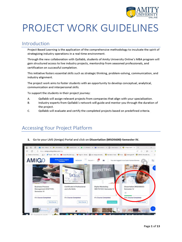 PROJECT WORK GUIDELINES (Updated) | PDF | Methodology | Survey Methodology