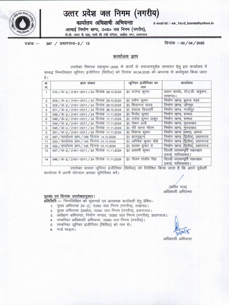 Releaving Order | PDF