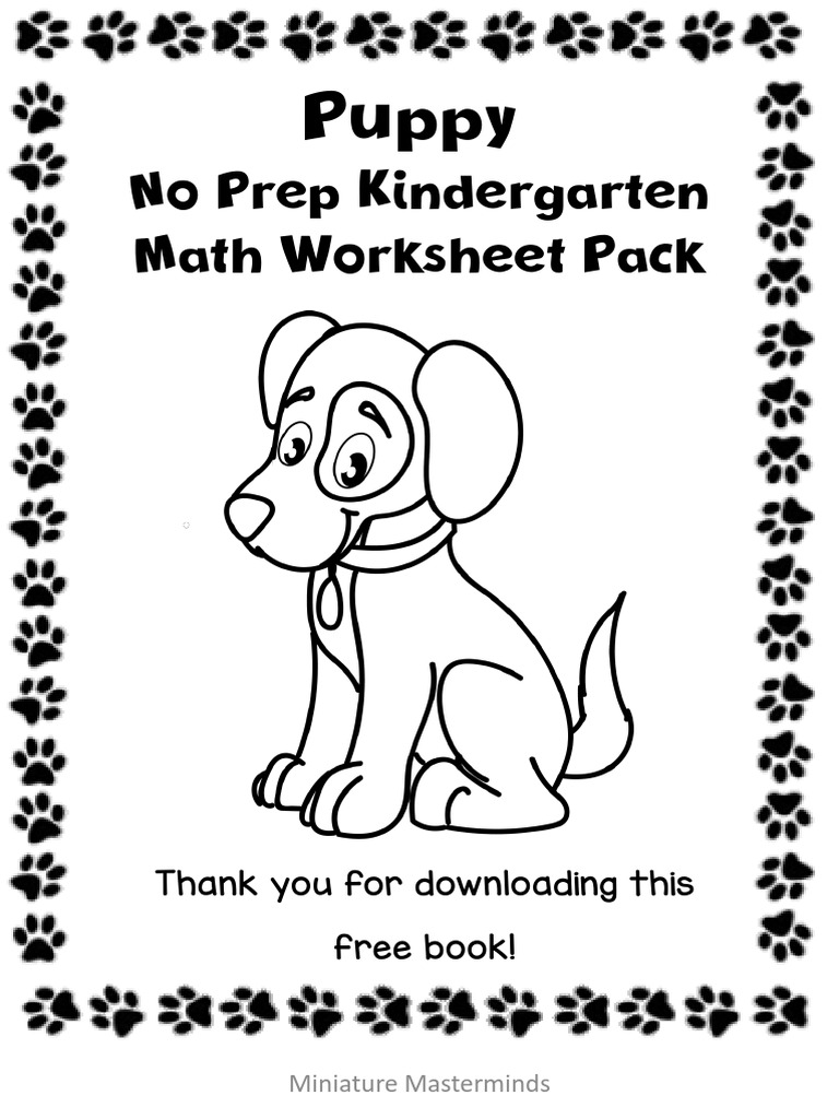 Puppy No Prep Worksheet Pack | PDF