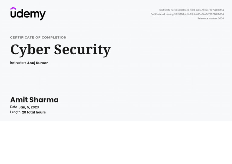 Udemy Certificate | PDF