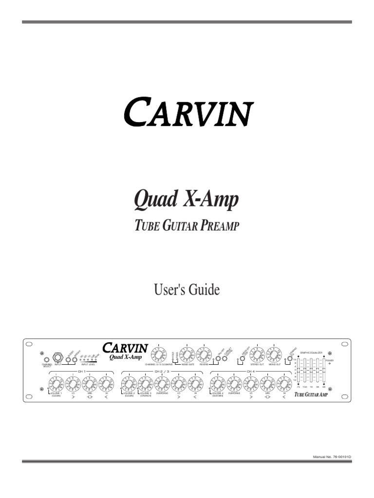 Carvin Quad X Preamp | PDF | Equalization (Audio) | Amplifier