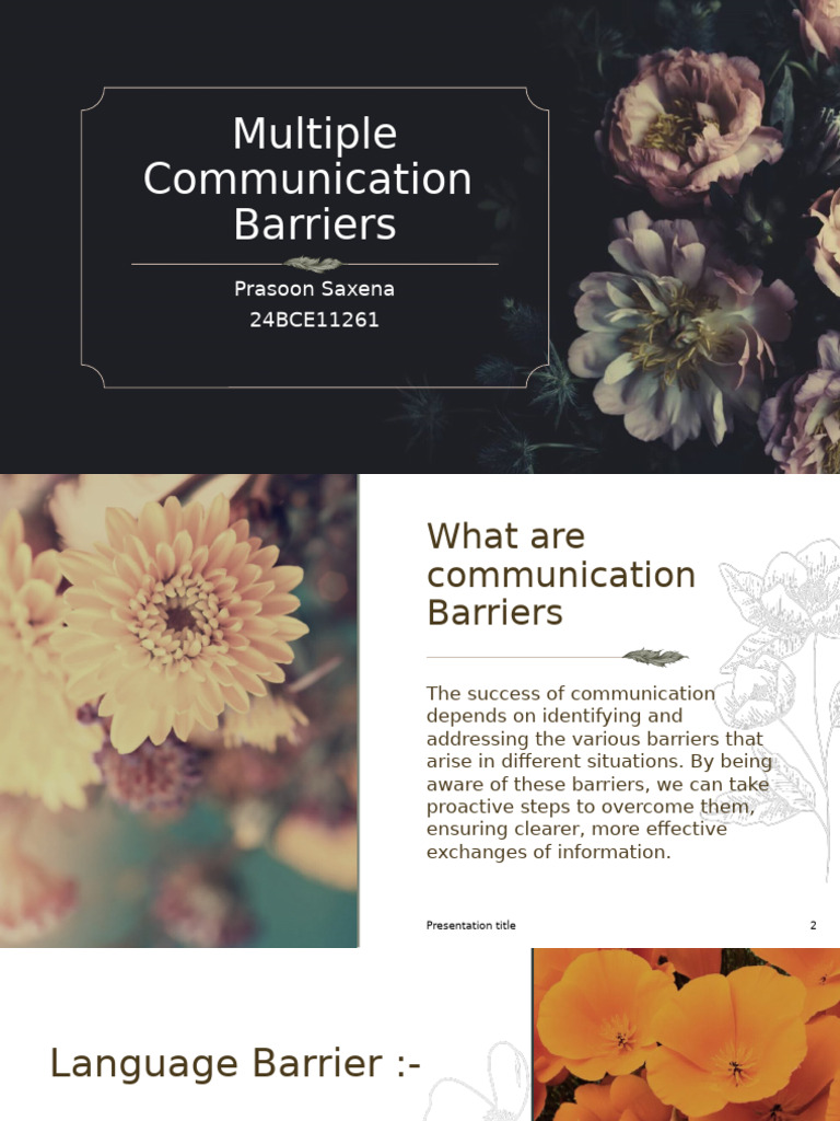 Multiple Communication barrier 24BSA10191 | PDF | Communication | Behavioural Sciences