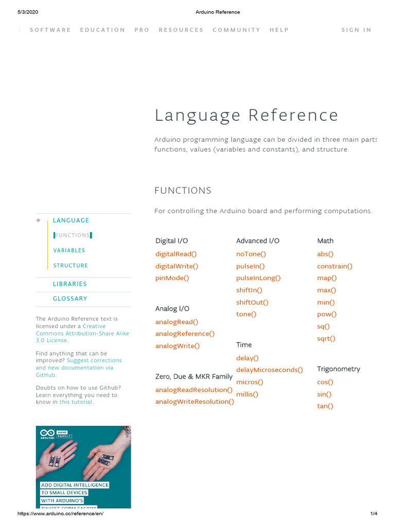 Arduino Funciones Matematicas | PDF | Boolean Data Type | Computer Programming