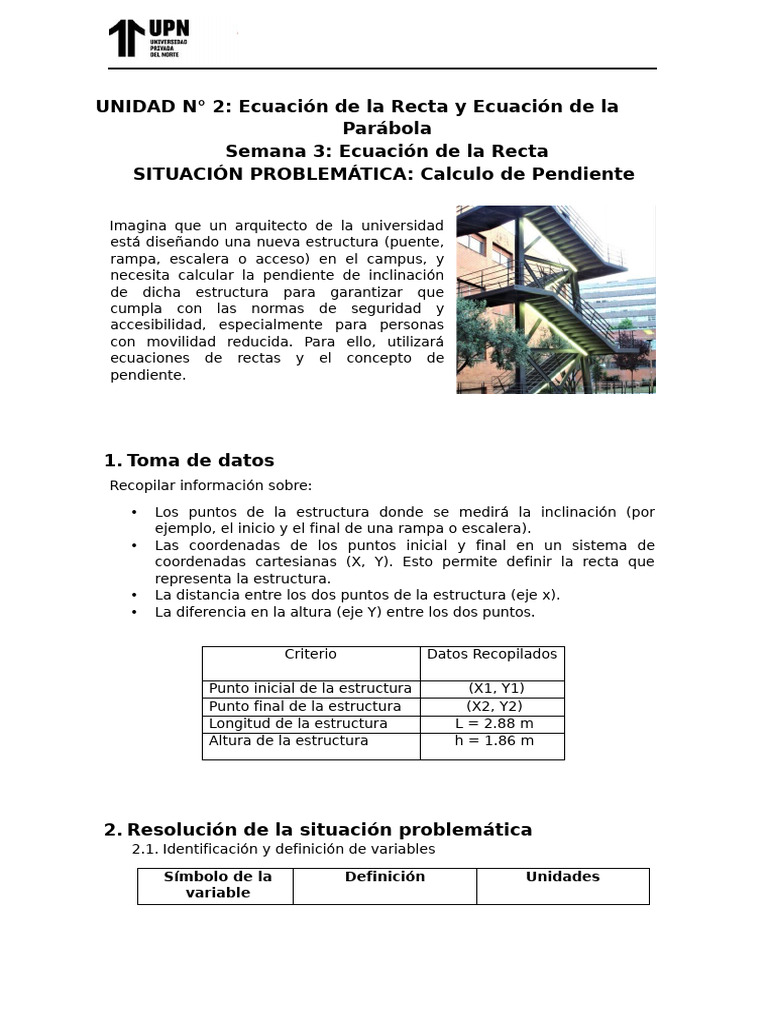 Cálculo de Pendiente en Estructuras | PDF | Pendiente | Línea (geometría)