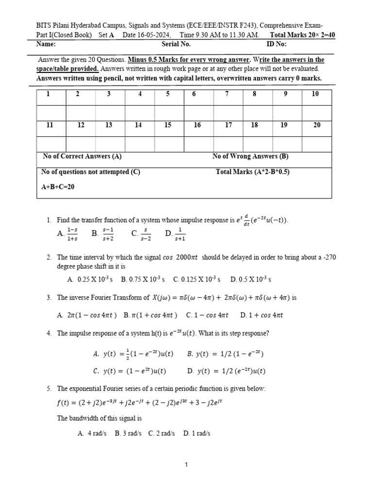 SS Endsem Question Paper | PDF | Discrete Fourier Transform | Fast Fourier Transform