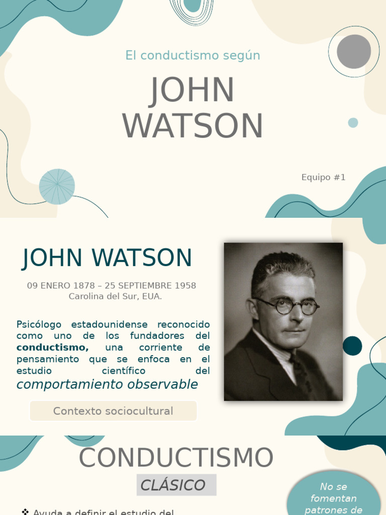John Watson | PDF | Sicología | Behaviorismo