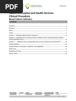 Blood Culture Collection Procedure Guide | PDF | Medical Specialties ...