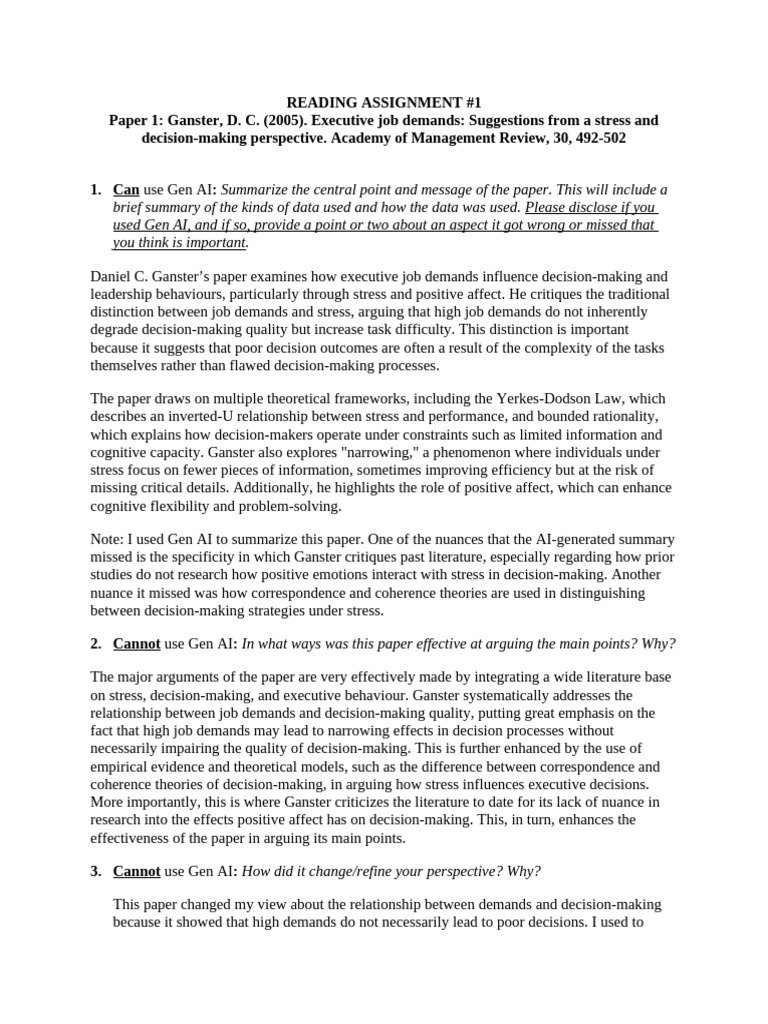 Reading Assignment #1 - Minh Do - 3764820 | PDF | Decision Making | Mindset