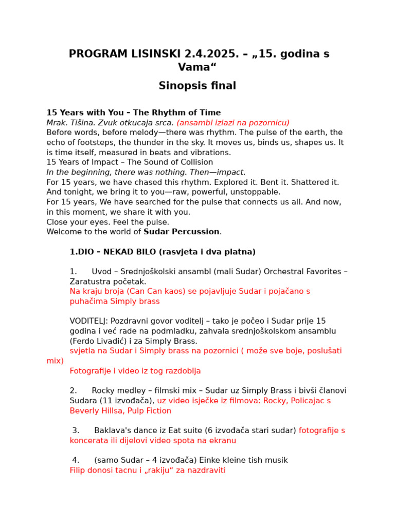 SUDAR Sinopsis Radni | PDF