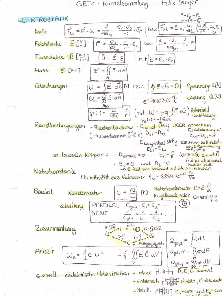 GET1 Formelsammlung | PDF