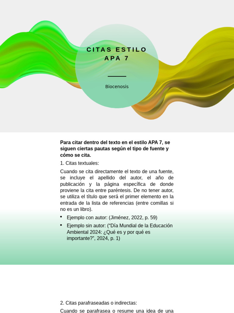Citas de leyes y ODS en APA 7 | PDF | Estilo apa | Entorno natural