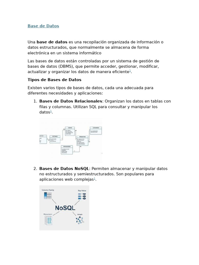 Base de Datos | PDF | Bases de datos | Datos