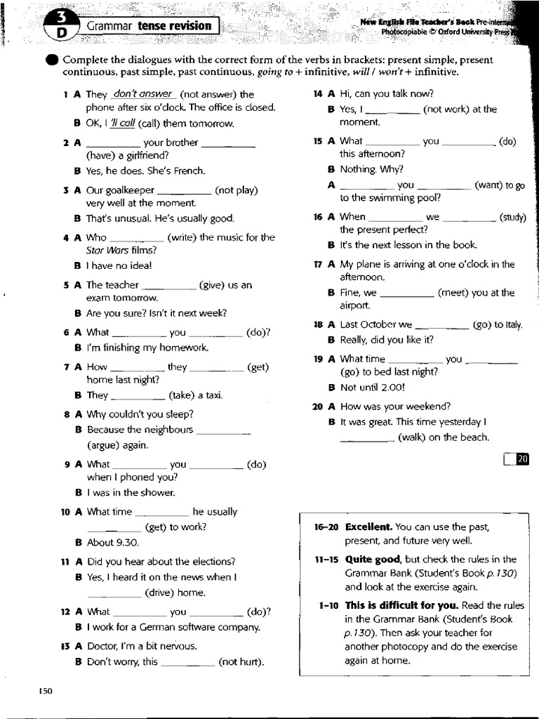 3d Tense Review | PDF