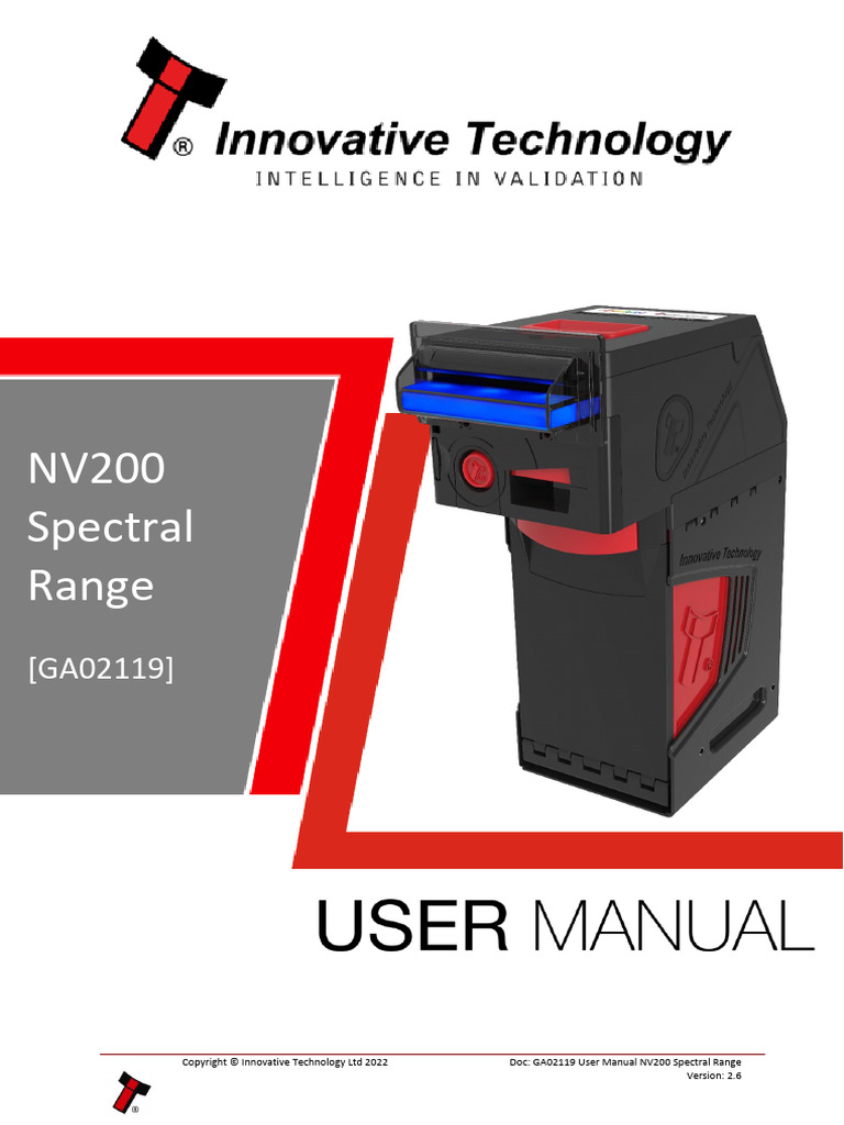 User Manual NV200 Spectral Range GA02119 v2.6 2 | PDF