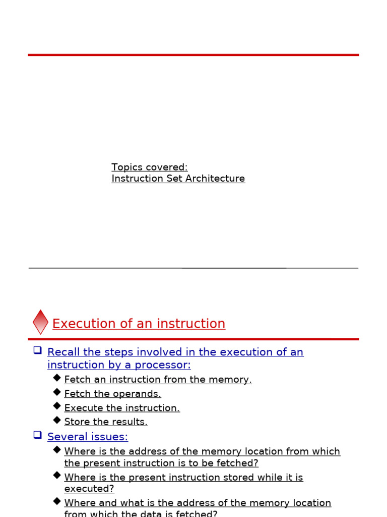 Instruction Execution in Processor Architecture | PDF | Central ...