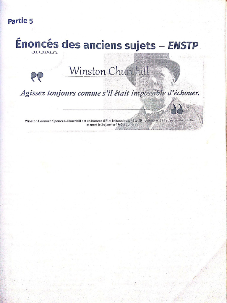 Anciens.sujets (ENSTP) | PDF