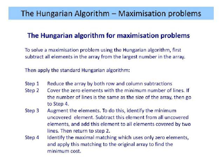 Hungarian Method | PDF