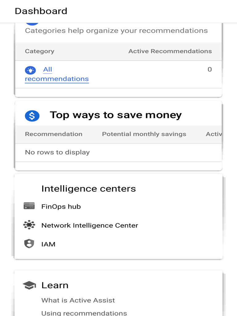 Dashboard - Active Assist - My Project 75611 - Go | PDF