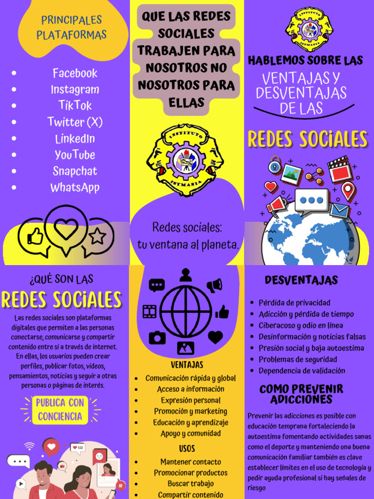 Tríptico Autoestima Ilustrado Azul | PDF | Internet | Servicio de redes sociales