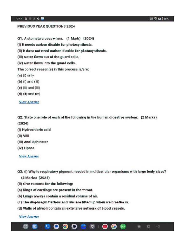 Biology PYQs - Compress | PDF