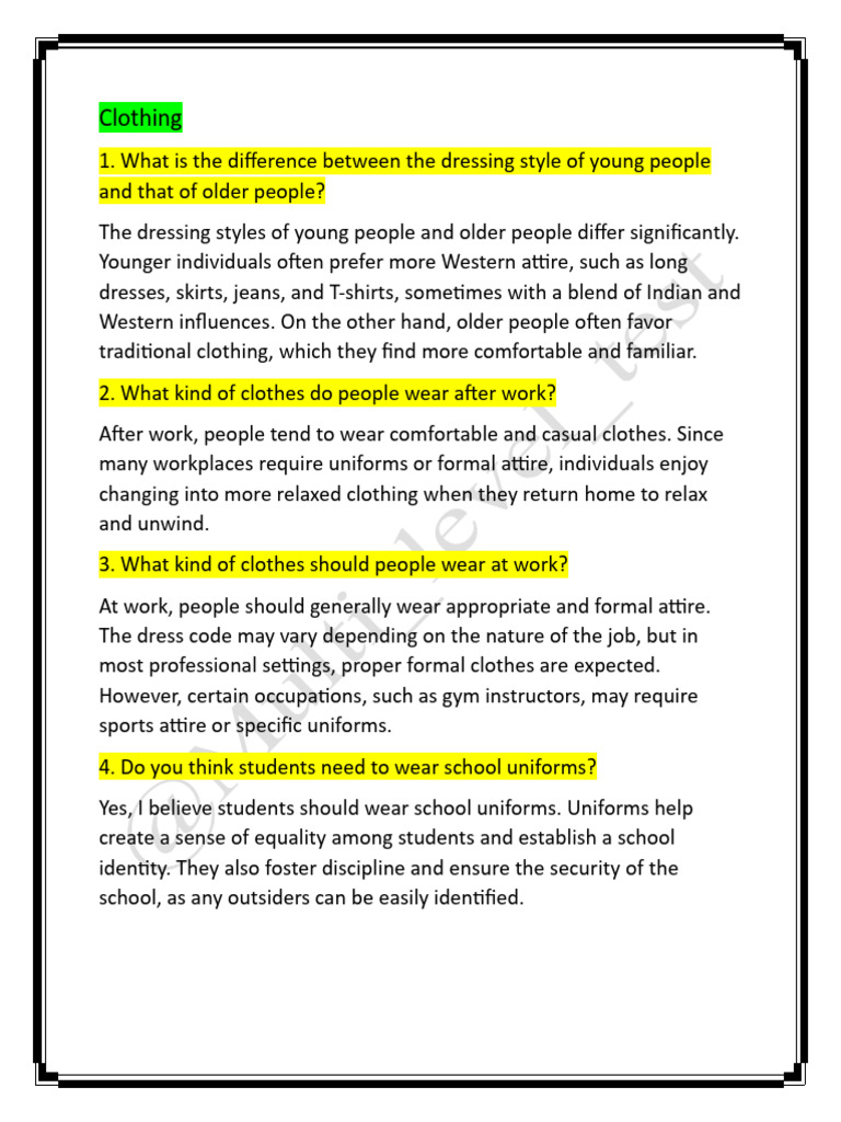 @multi - Level - Test Clothing | PDF