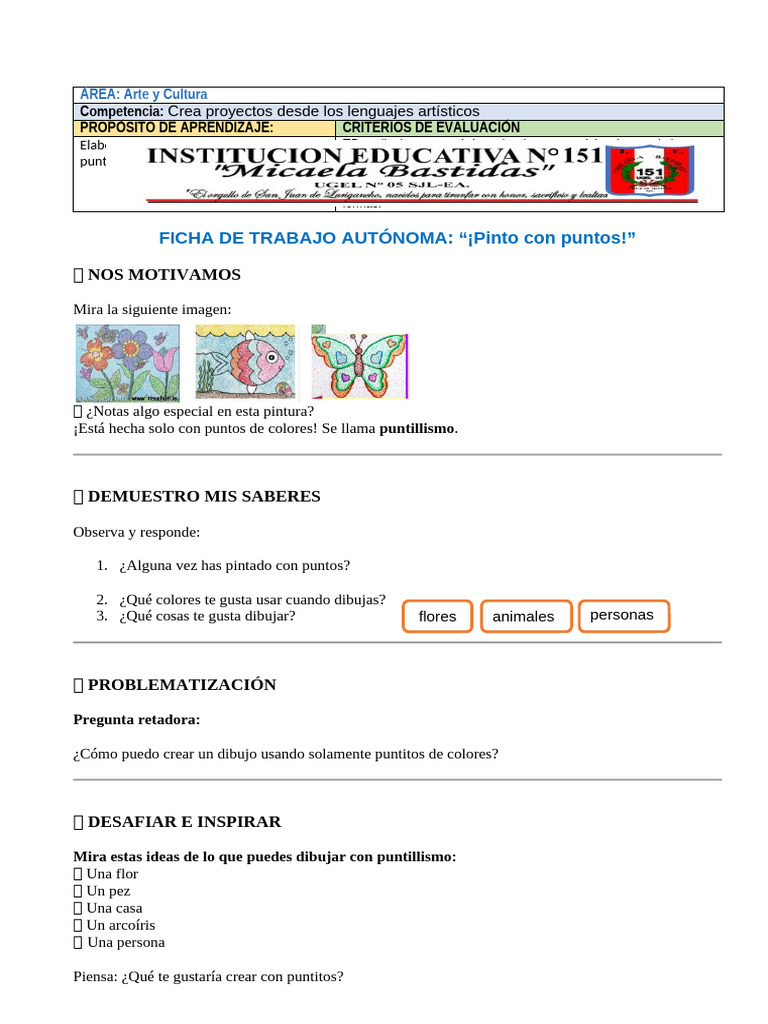 Ficha de Arte Viernes 02-05-25 | PDF | Dibujo