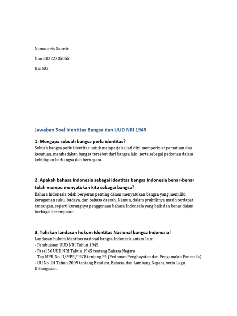 arzis_Samsir_Identitas_Bangsa_dan_UUD1945 | PDF