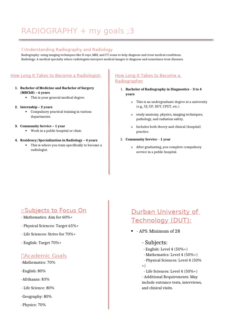 Vision Board Radiography | PDF | Radiology | Radiography