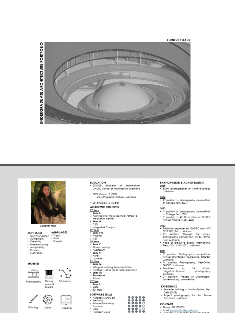 Undergraduate architecture job portfolio | PDF