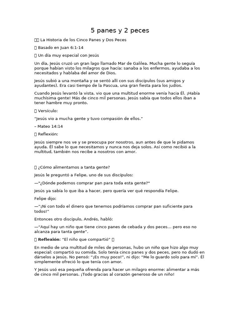 Actividades sobre 5 panes y 2 peces | PDF | Jesús | Contenido del Nuevo ...